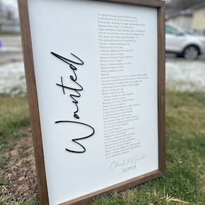 Personalized Wedding Song Sign - Etsy
