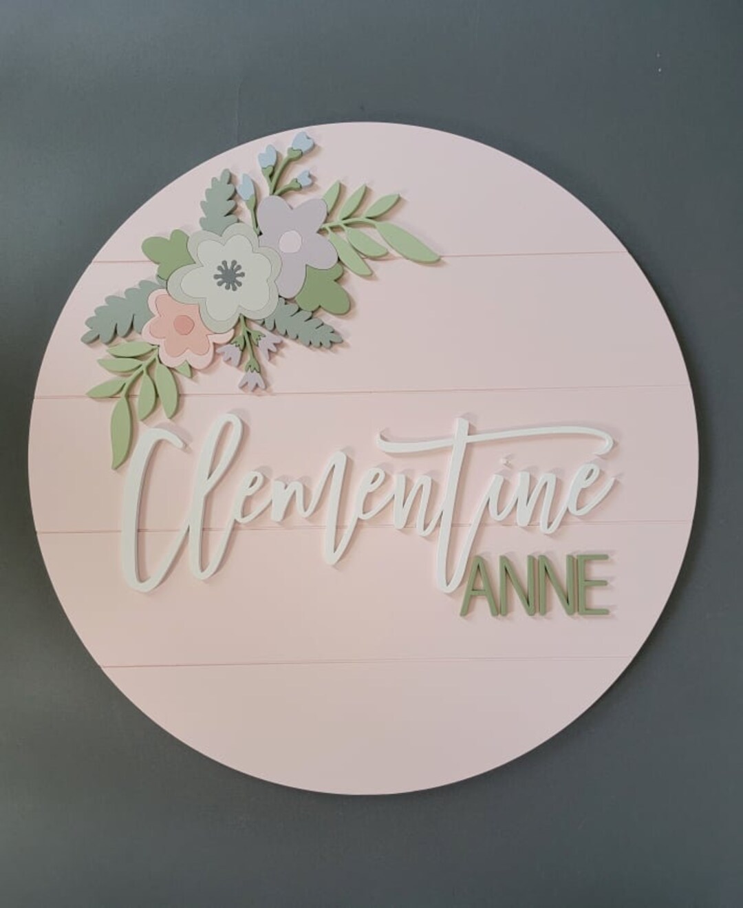Floral shiplap nursery sign girl nursery sign floral sign Girl room ...