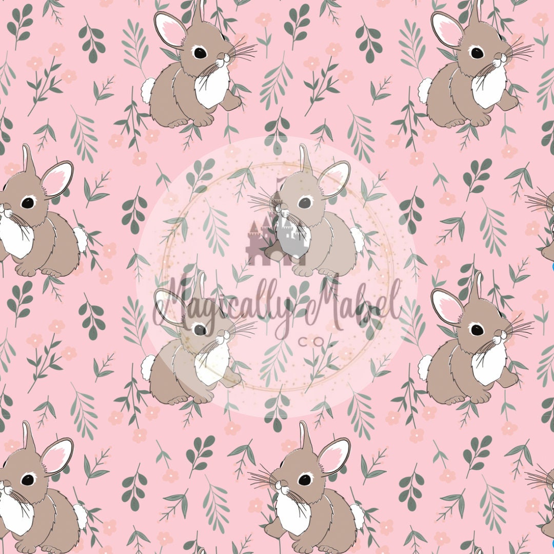 Spring Bunnies Seamless Pattern - Etsy