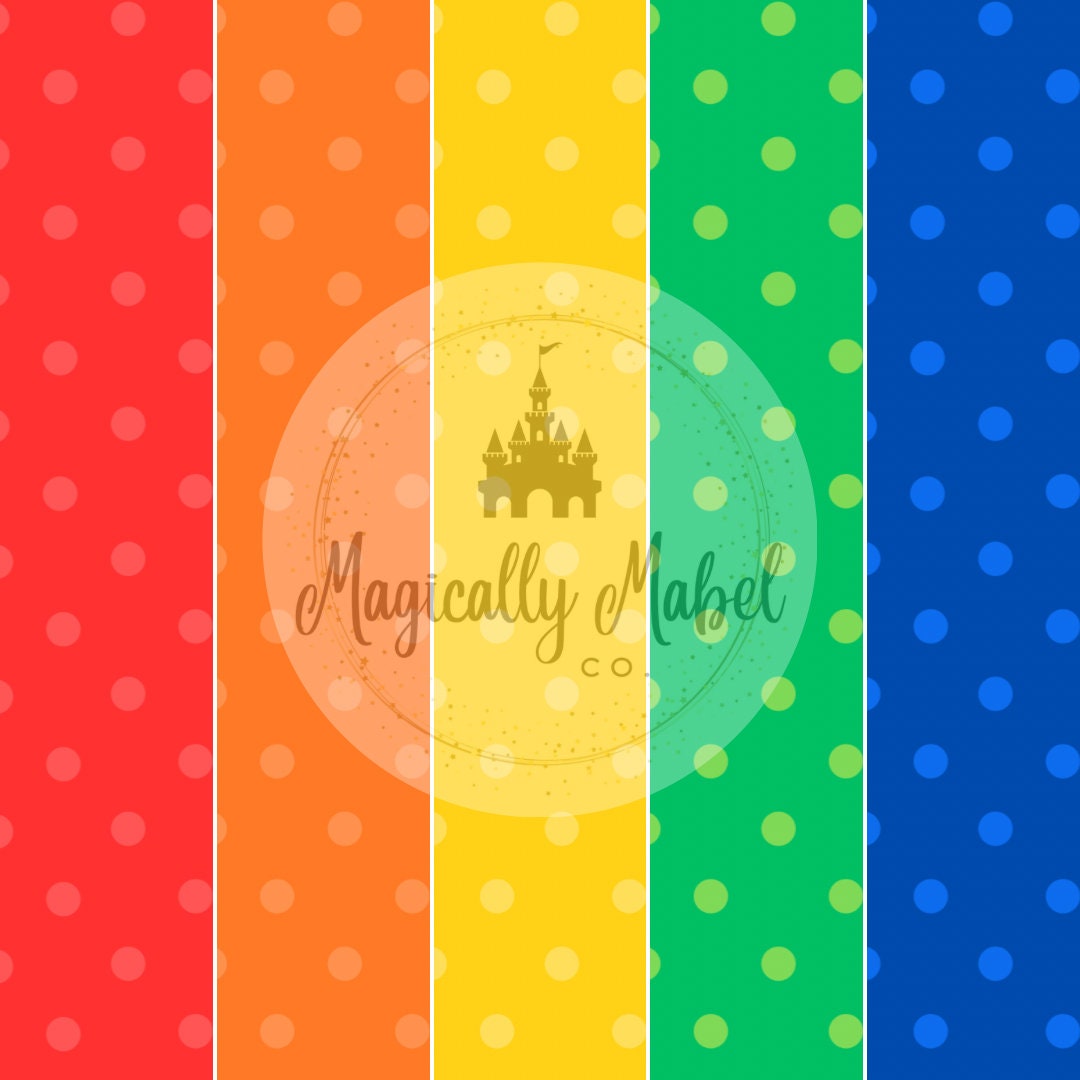 Primary Polka Dots Seamless Patterns (5pcs) - Etsy