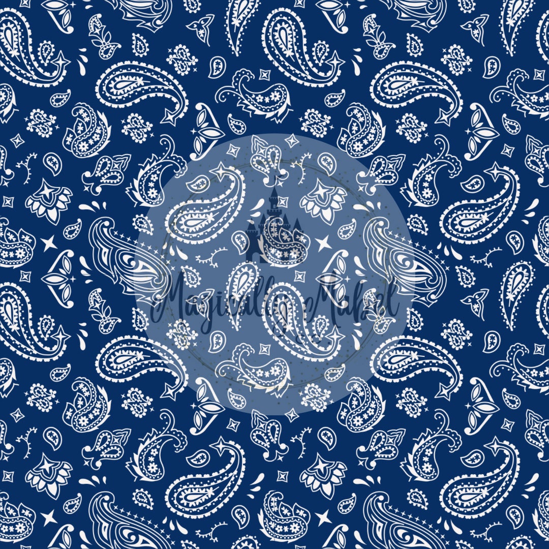Navy Blue Bandana Seamless Pattern - Etsy