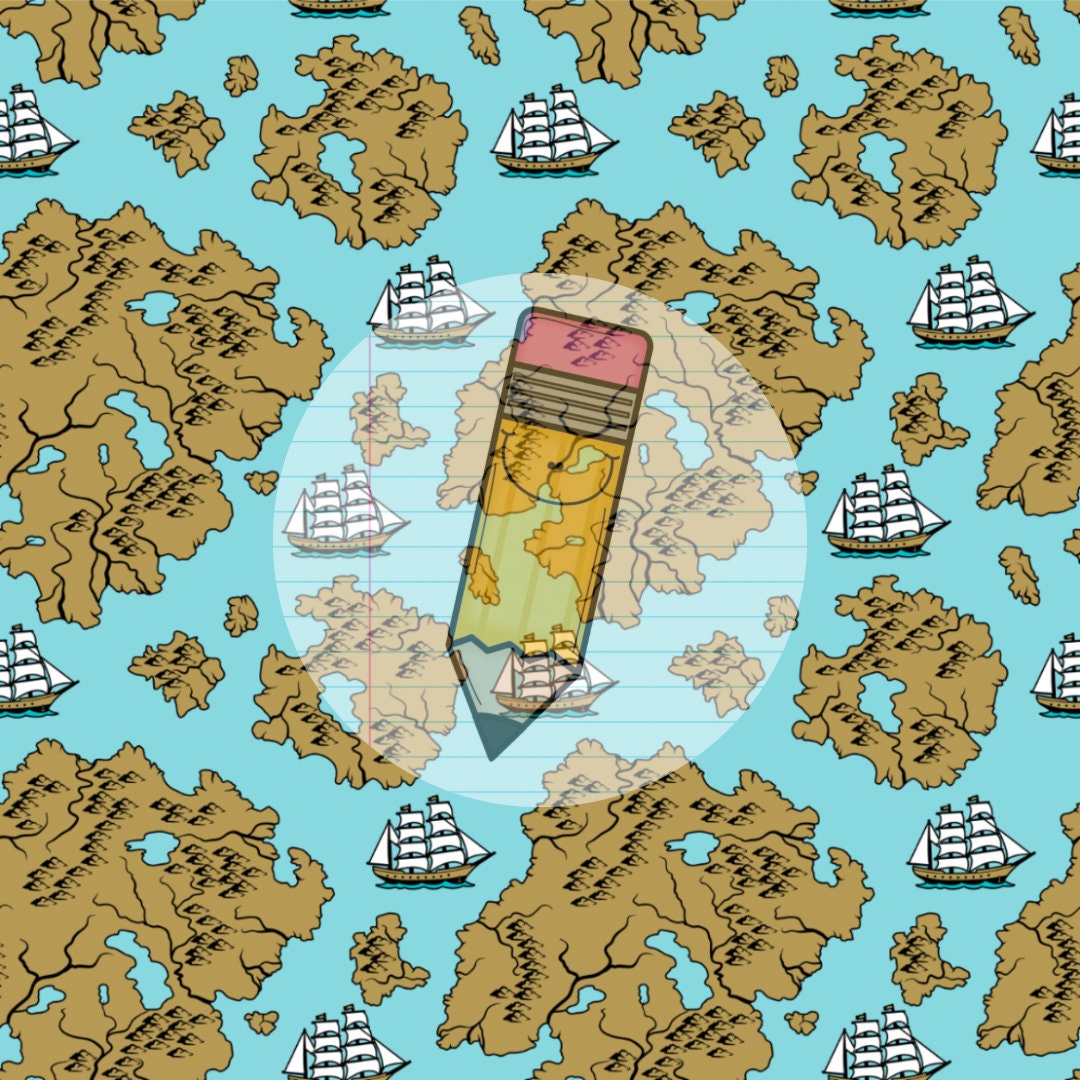 Sailing Map Seamless Pattern - Etsy