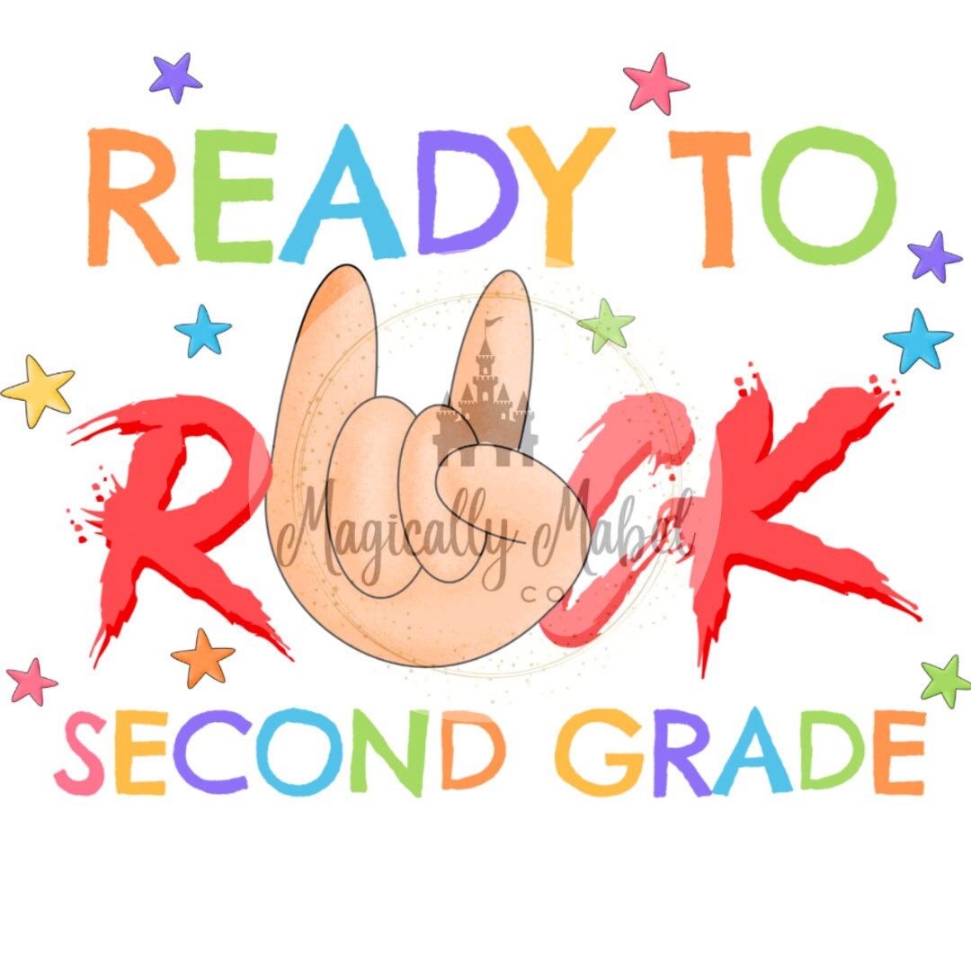 Ready to Rock Second Grade PNG - Etsy