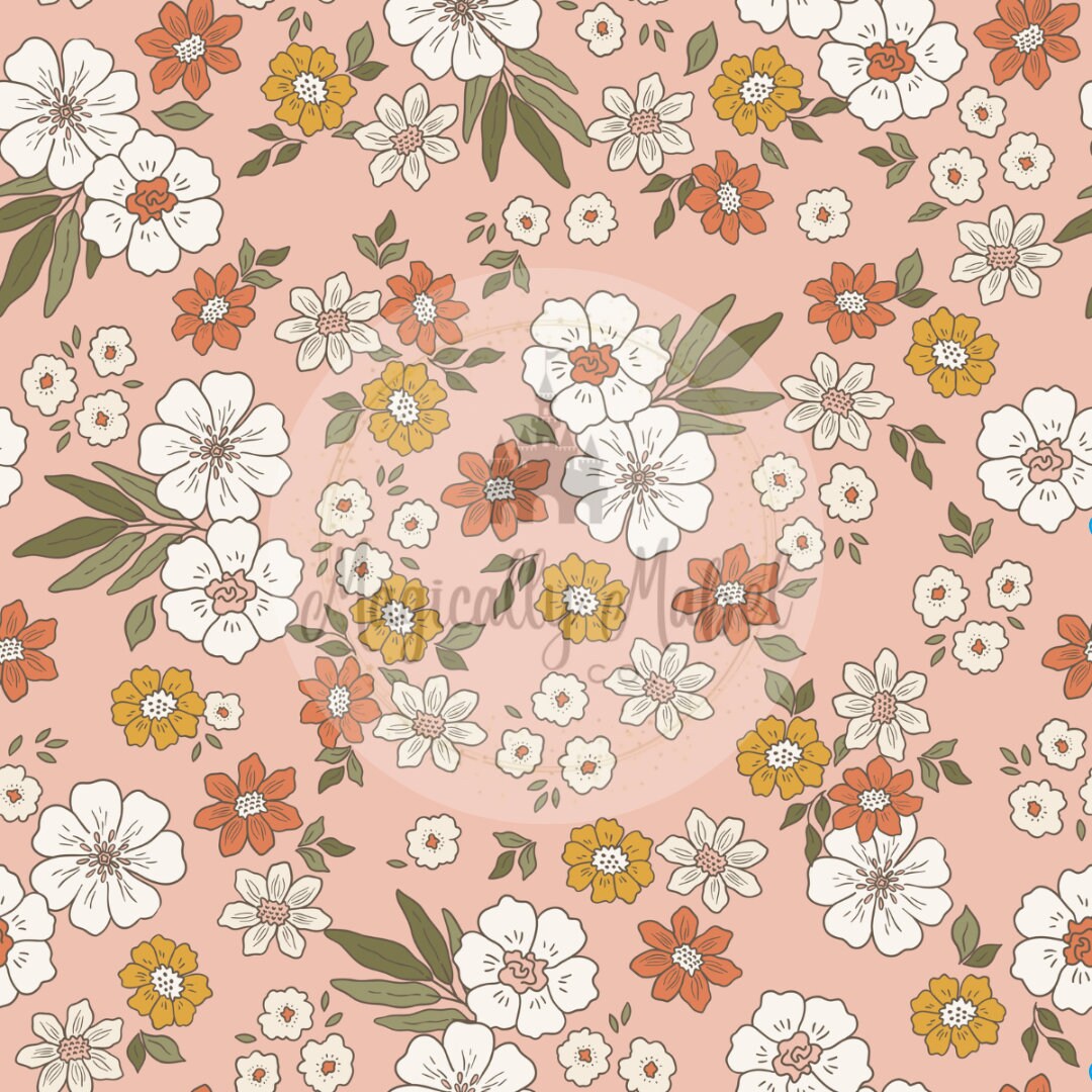 Muted Floral Seamless Pattern - Etsy