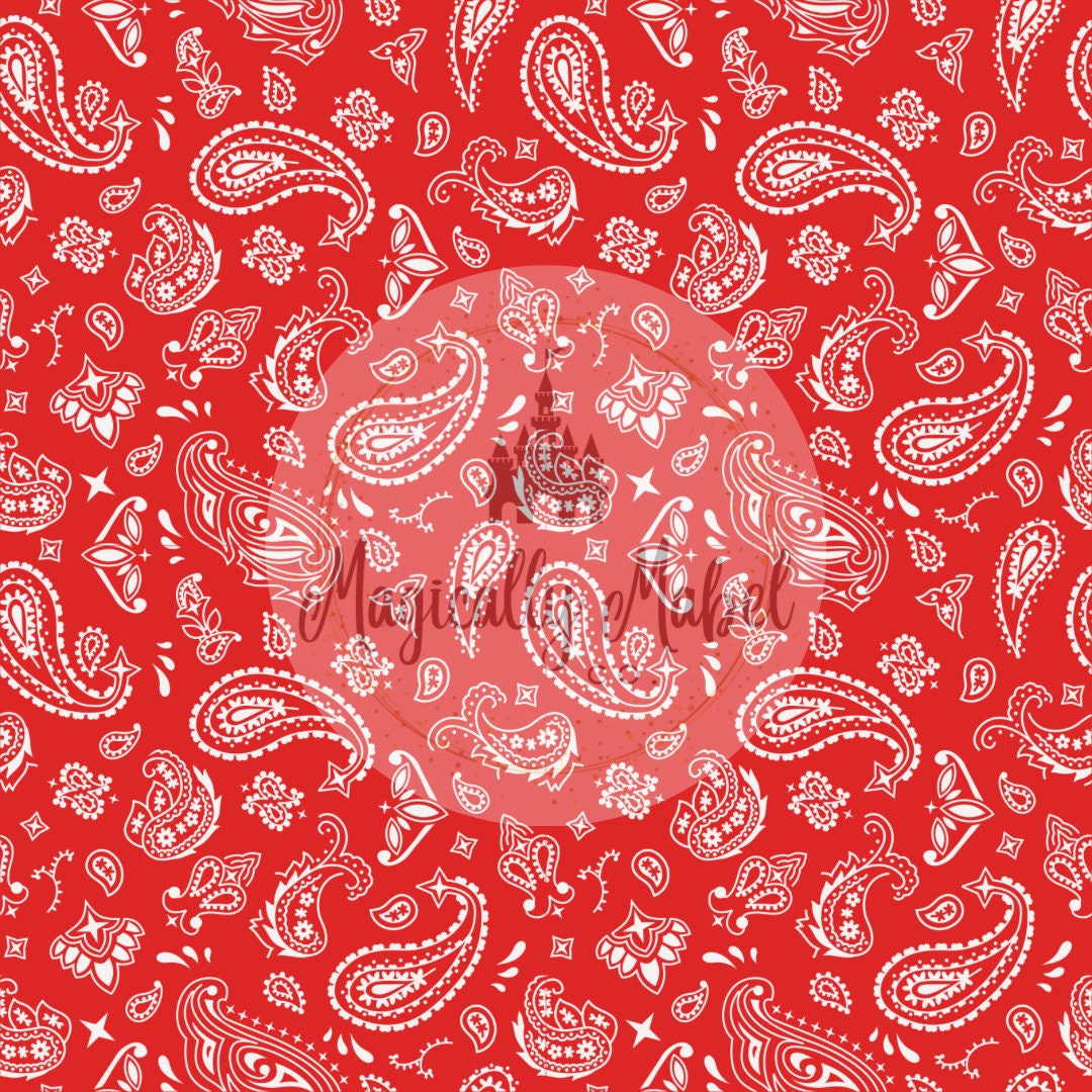 Red Bandana Seamless Pattern - Etsy