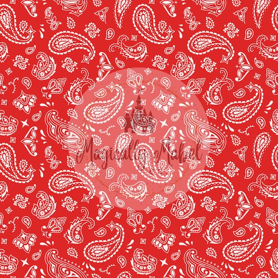 Red Bandana Print Wallpaper