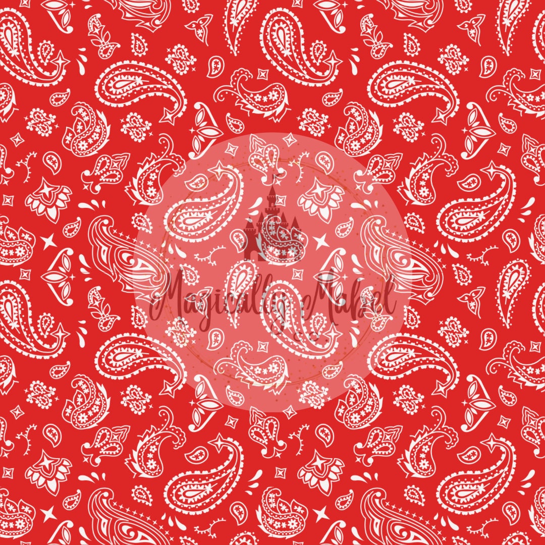 Red Bandana Seamless Pattern - Etsy