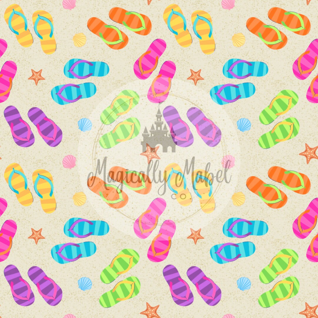 Flip Flops Seamless Pattern - Etsy