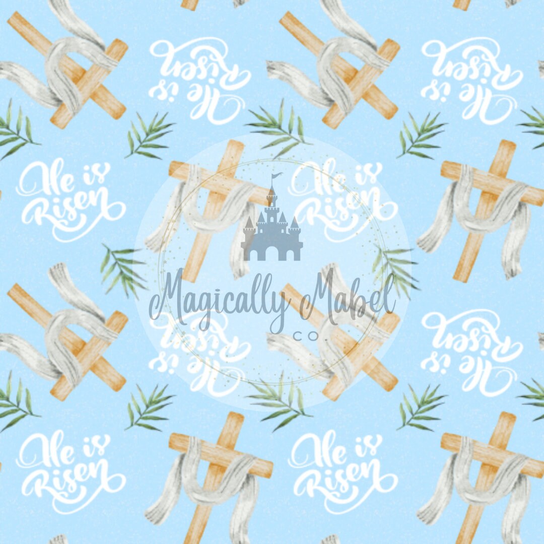 He is Risen Seamless Pattern (blue) - Etsy