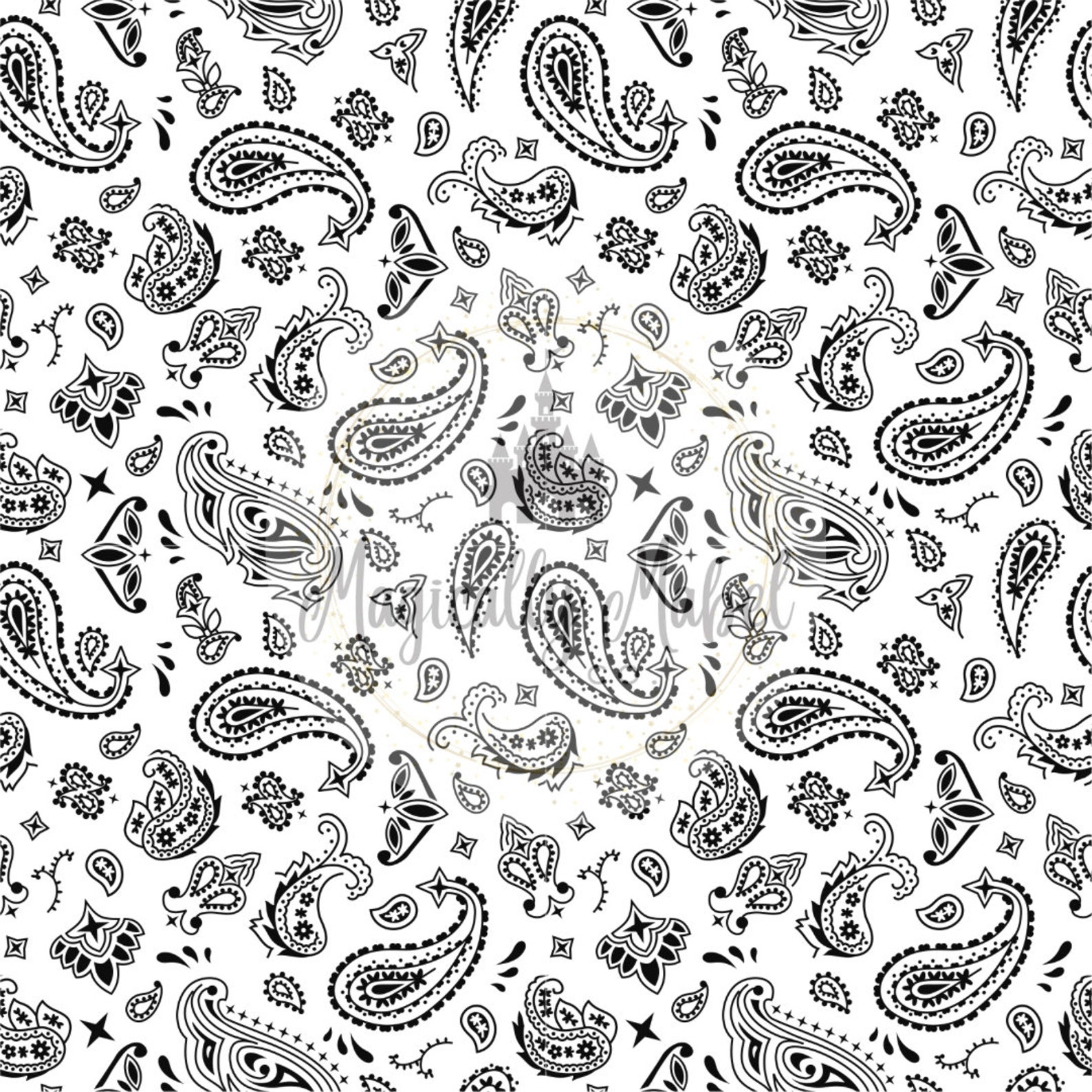 White Bandana Seamless Pattern - Etsy