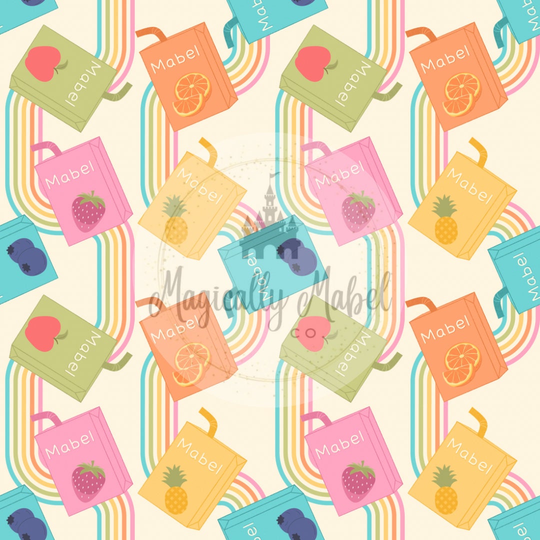 Personalized Juice Box Seamless Pattern - Etsy