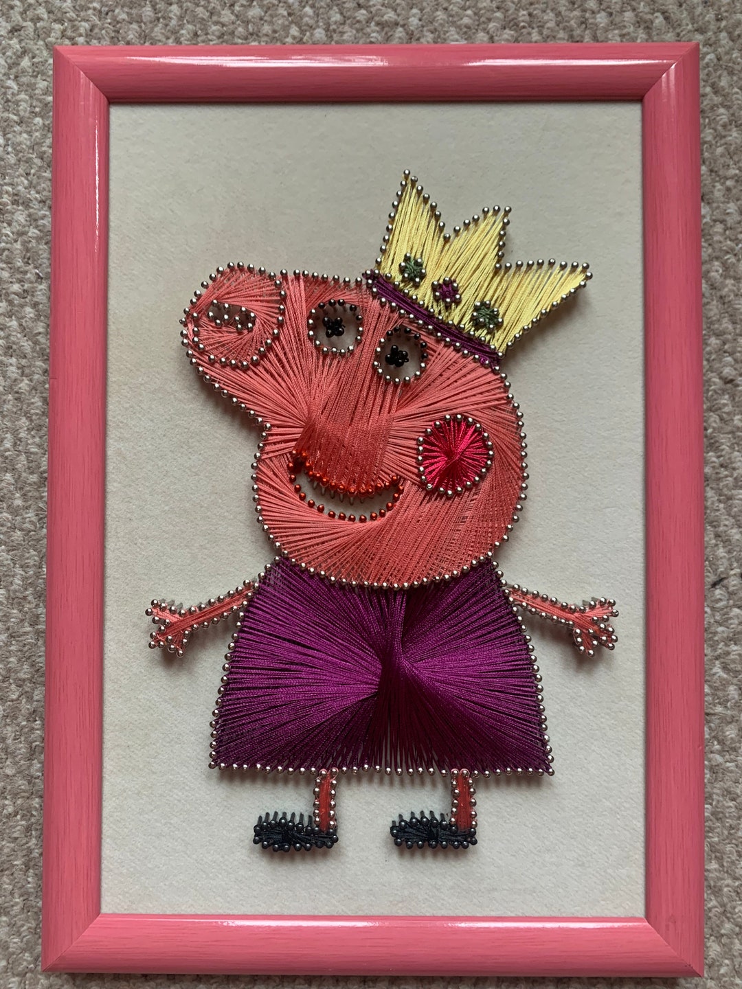 Peppa Pig, String Art, Wall Decor - Etsy