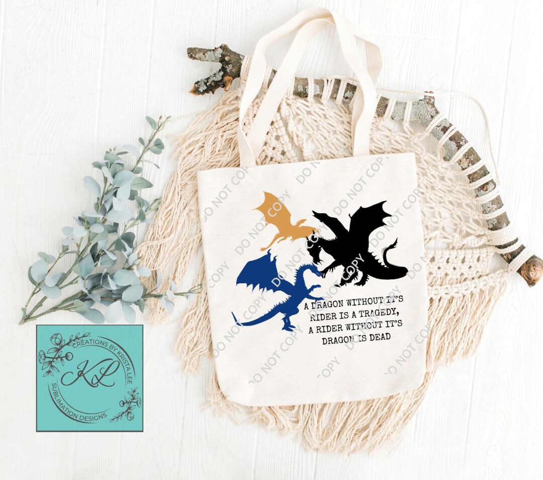 Fantasy Reader Dragon Tote - Etsy