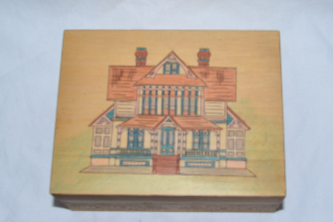 Retro Wooden Keepsake Box - Etsy