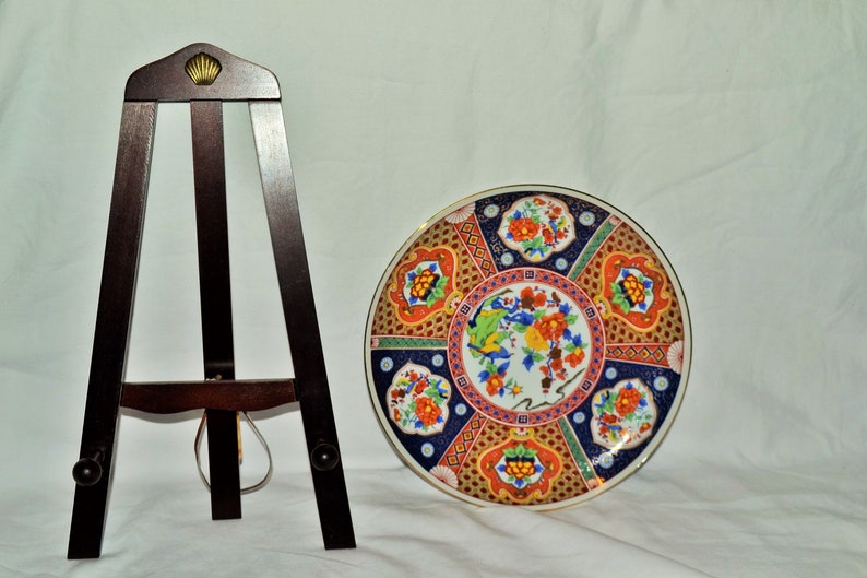 Vintage Asian Plate With Stand - Etsy