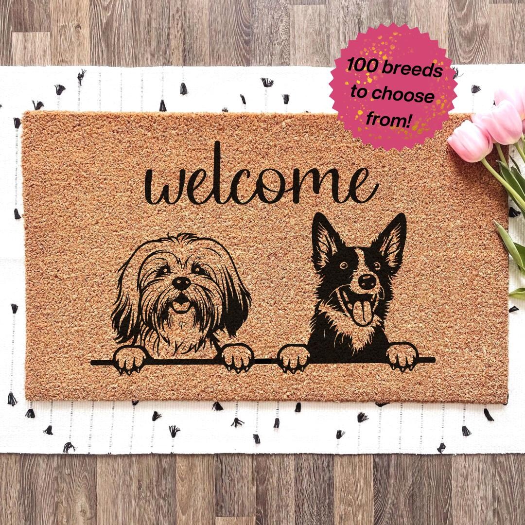 Personalized Dog Gift, Welcome Mat Dog, Dog Door Mat, Custom Dog Gift ...