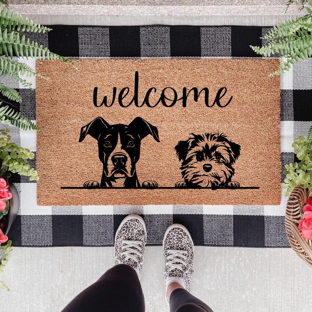 Personalized Dog Gift, Welcome Mat Dog, Dog Doormat, Custom Dog Gift ...
