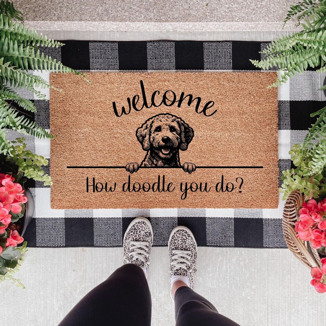 How Doodle You Do Doormat: Dog Welcome Mat, Labradoodle Doormat ...