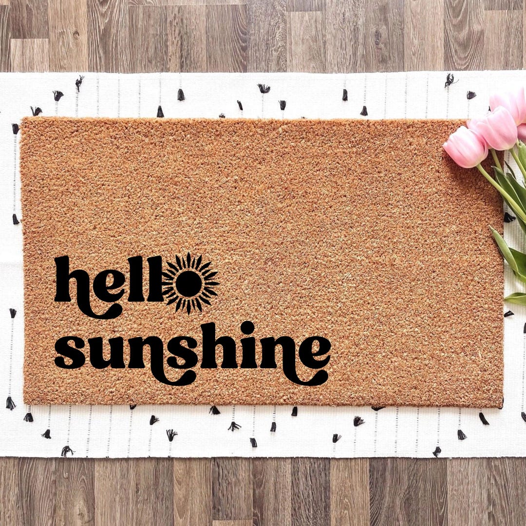 Hello Sunshine Door Mat | Sunny Days Door Mat | Spring Door Mat ...