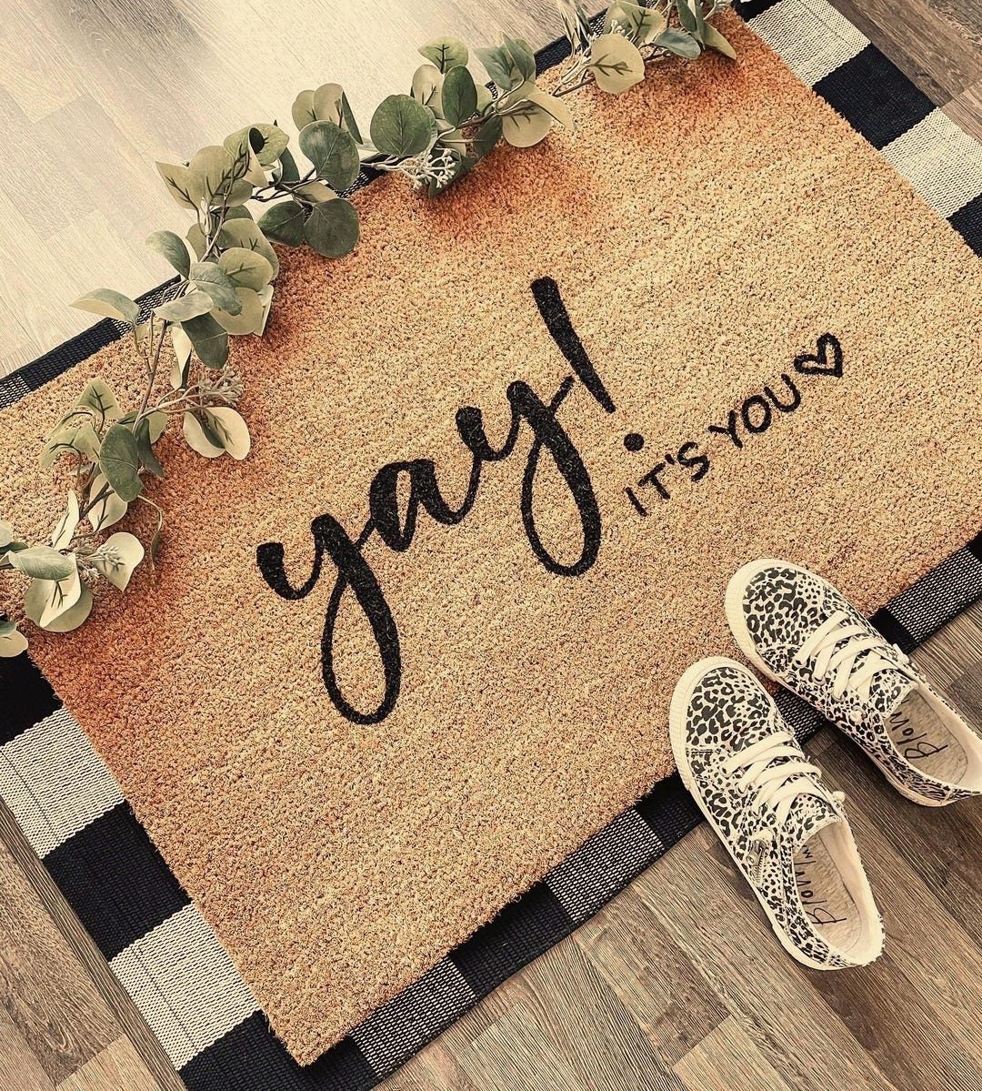 Yay! It's You Doormat | Cute Door Mat | Welcome Mat | Porch Decor ...