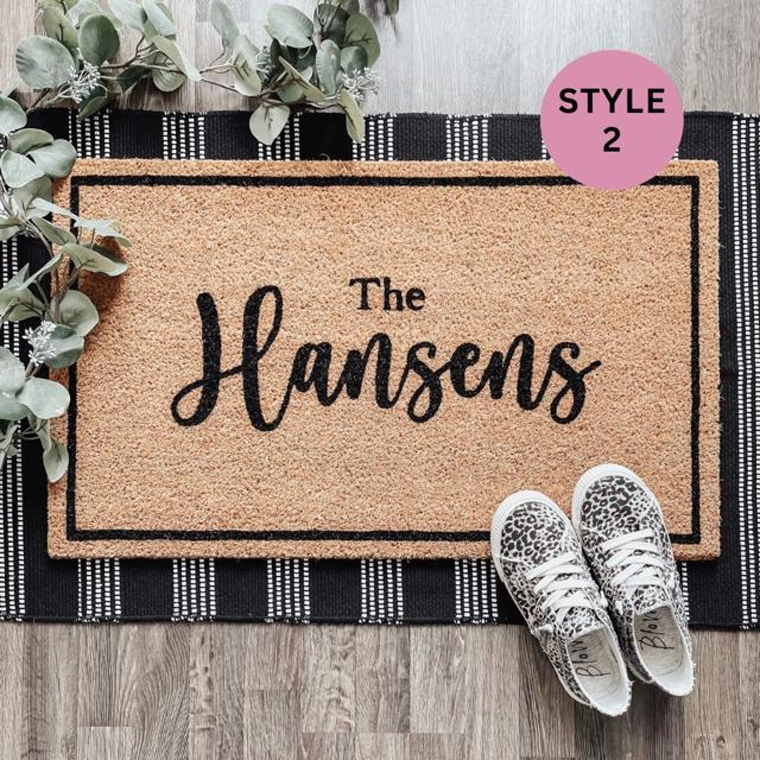 Personalized Doormat Home Decor, Custom Welcome Door Mat With Family ...