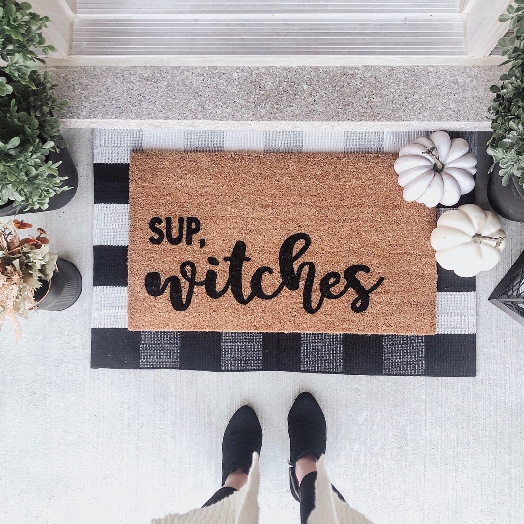 Sup Witches Doormat Halloween Doormat Fall Door Mat Halloween Decor ...