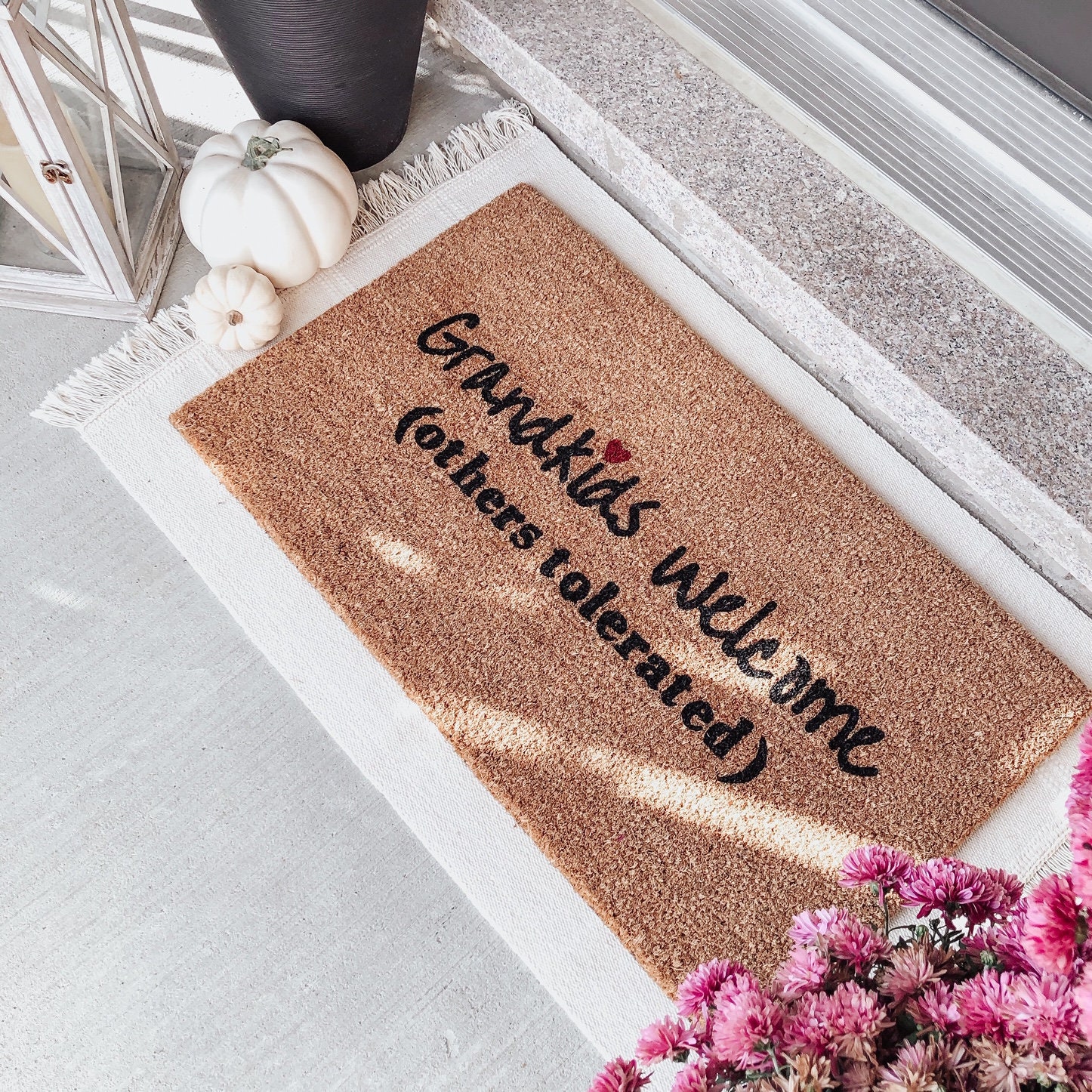 Grandkids Welcome Others Tolerated Doormat | Grandparent Gift ...