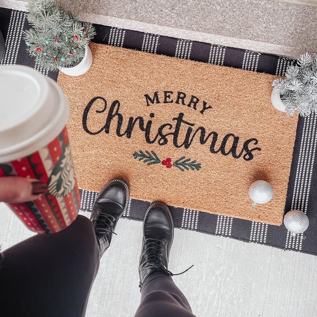 Merry Christmas Door Mat | Christmas Door Mat | Christmas Decor ...