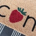 Welcome Strawberry Door Mat | Spring Door Mat | Berry Doormat | Spring ...