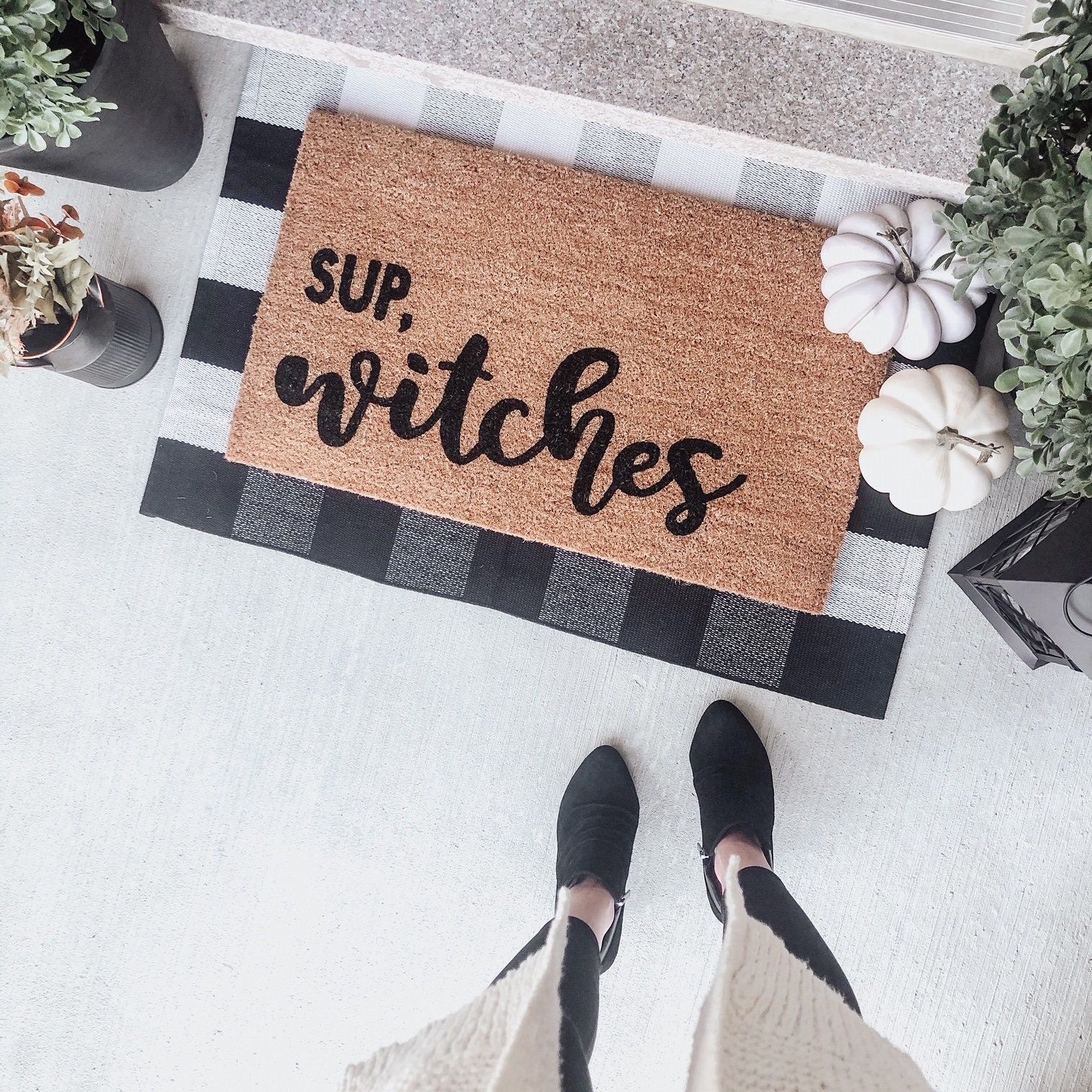 Sup Witches Doormat Halloween Doormat Fall Door Mat - Etsy UK