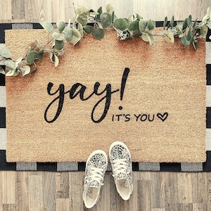 Yay! It's You Doormat | Cute Door Mat | Welcome Mat | Porch Decor ...
