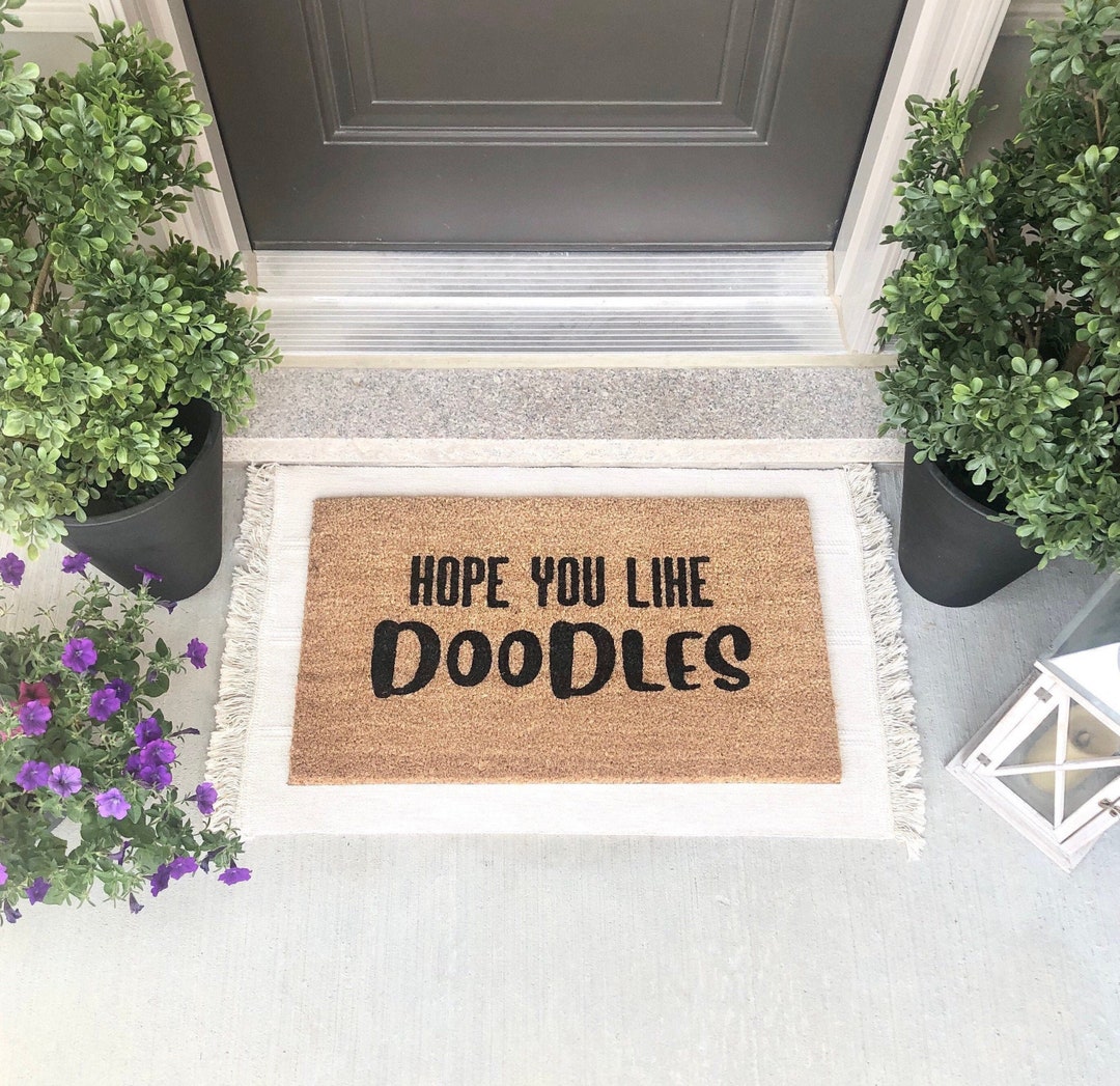 Hope You Like Doodles Customizable Doormat | Dog Door Mat | Porch Rug ...