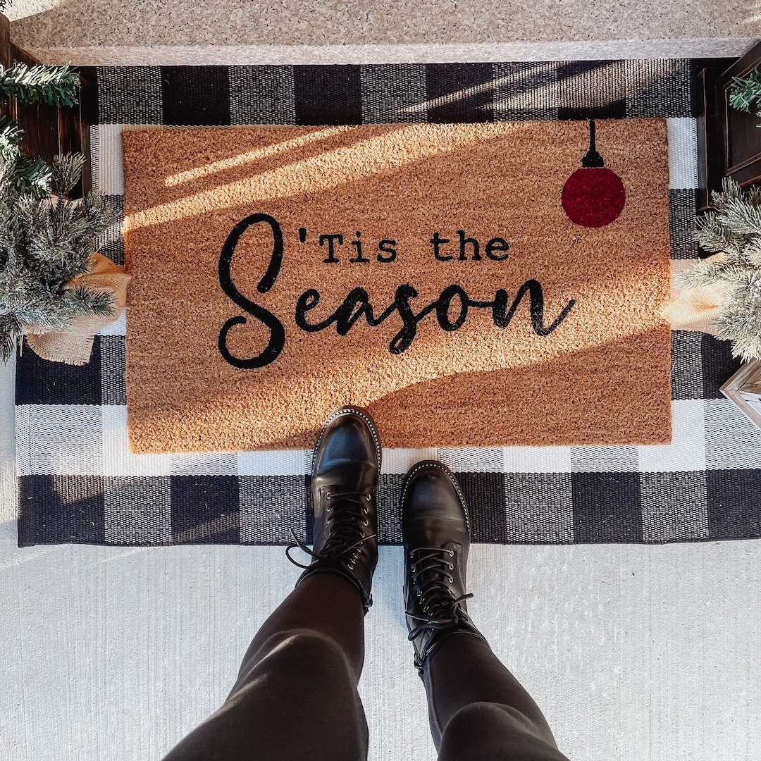Tis the Season Doormat - Christmas Door Mat - Holiday Decor - Christmas ...