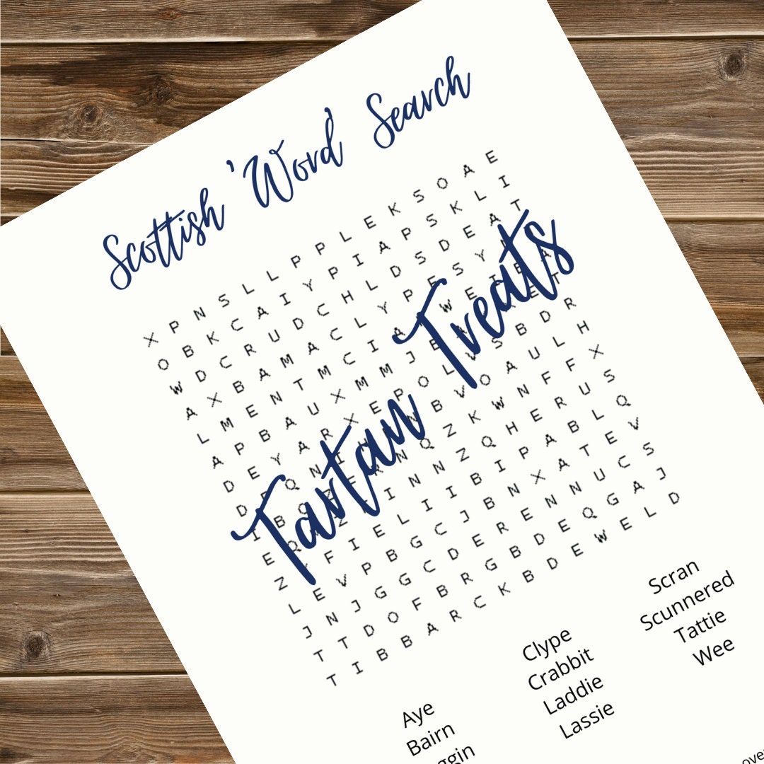 Scottish Puzzles - Word Search - Kids Activities - Printed Activity for ...