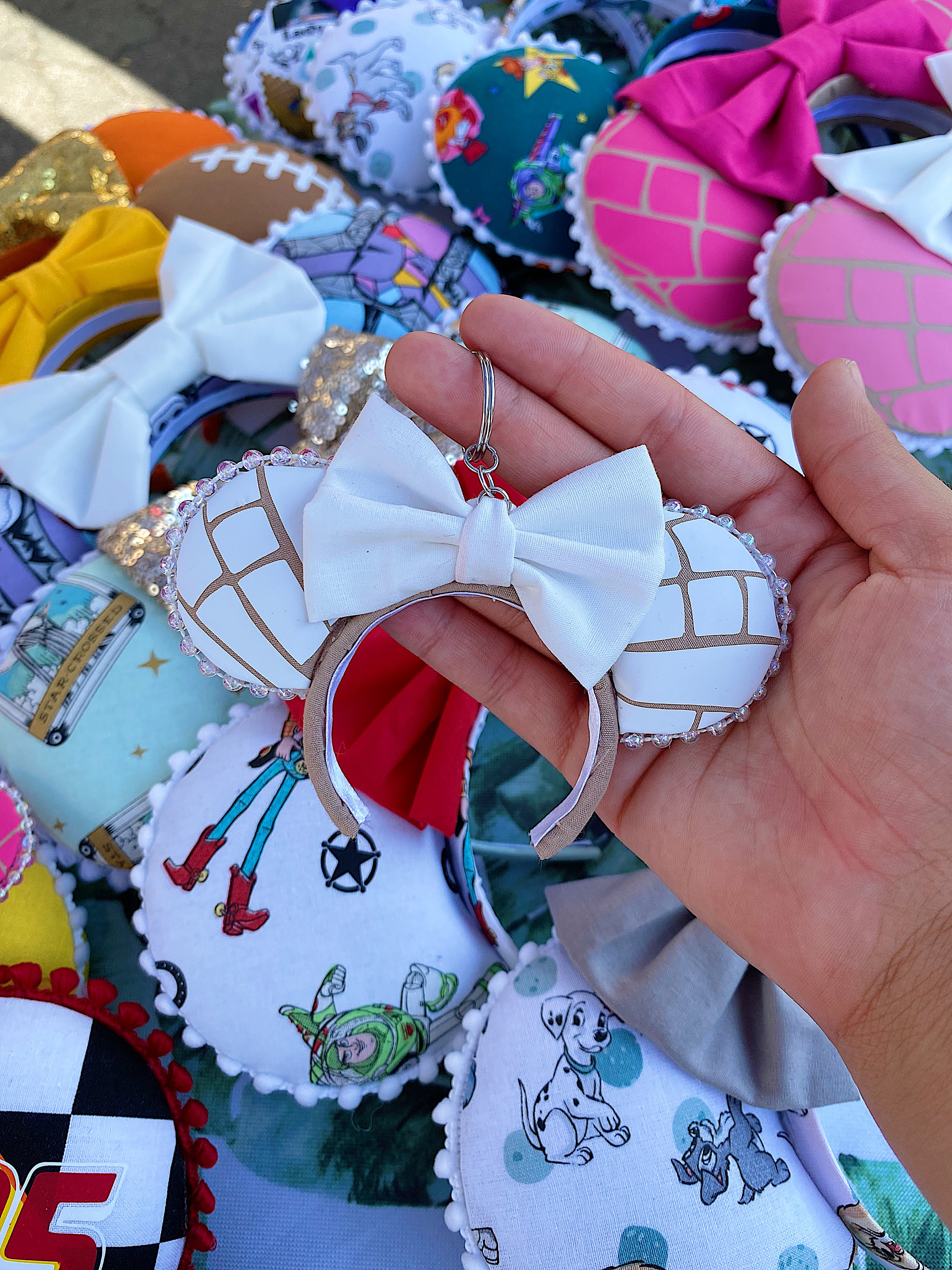 Colored Concha Mickey Ears | Colored Concha Mickey Ear Keychains ...