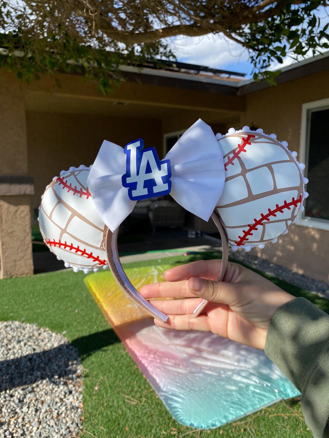 Baseball Concha Dodger Mickey Ears | Dodger Mickey Ears | Disney Ears ...