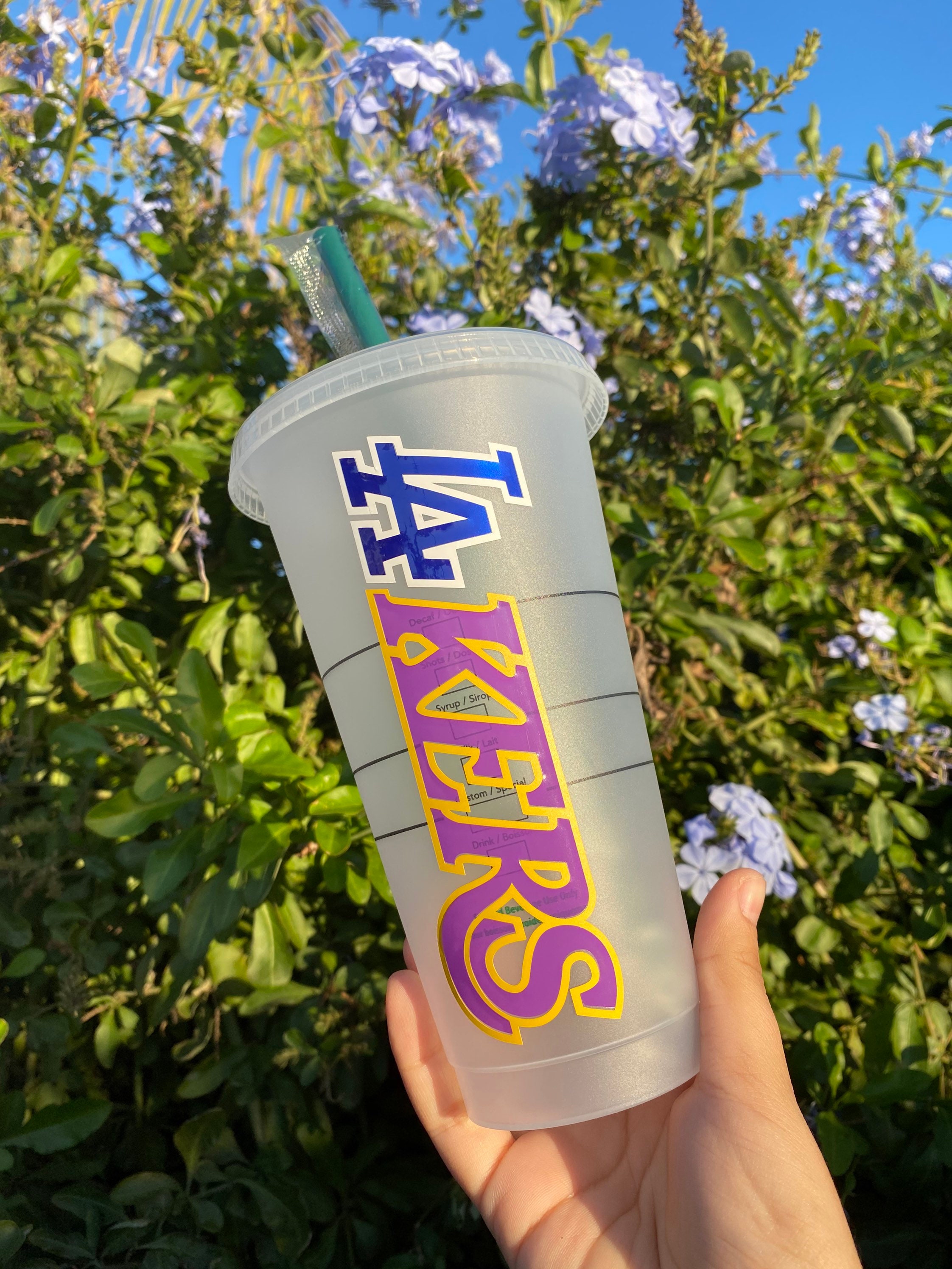 LA-KERS Starbucks Cup | Lakers Cup | Dodgers Cup | LA Team Cup - Etsy