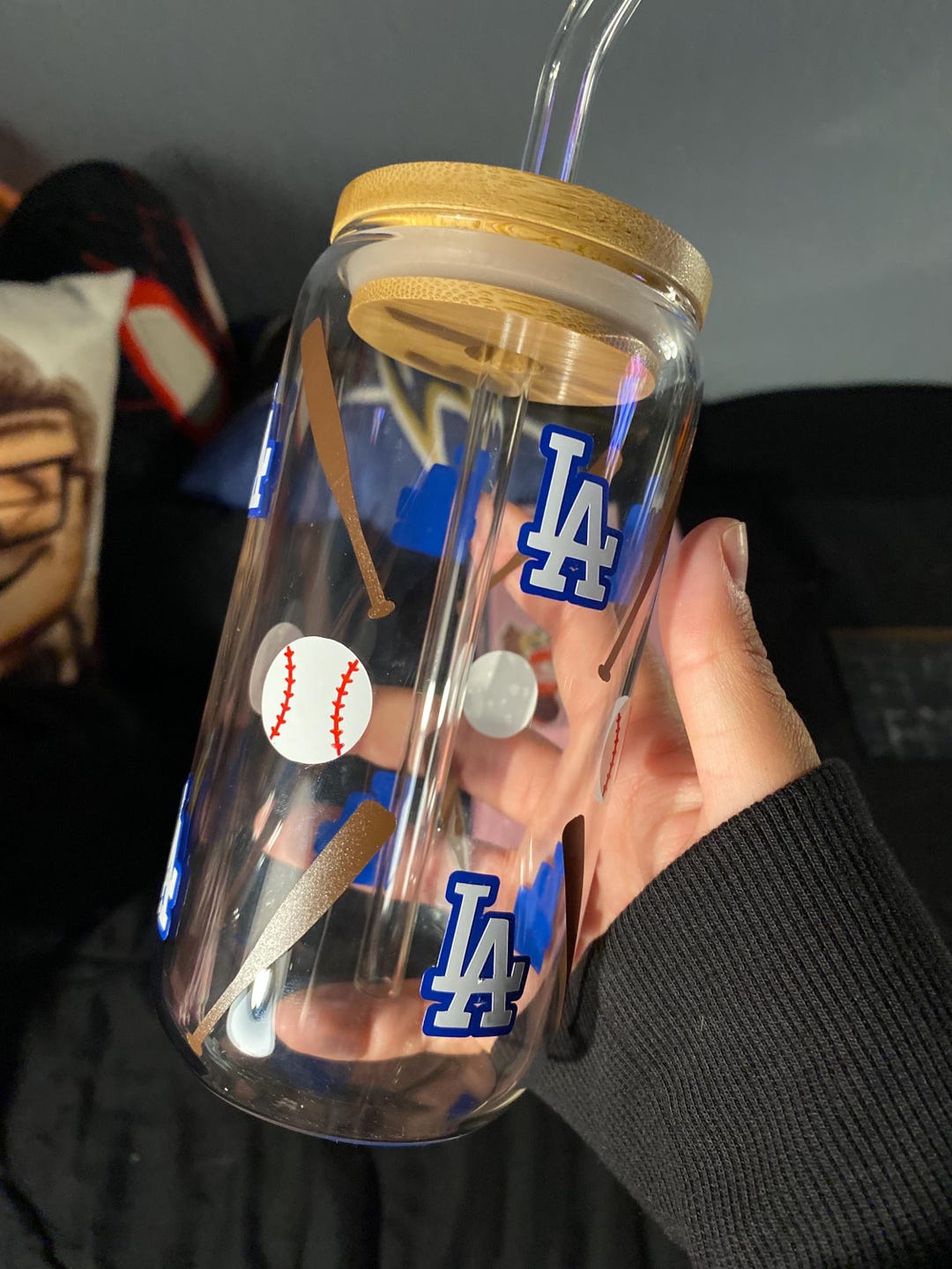 LA Dodgers Custom Cup | Baseball Cup | Glass Cup | 16oz & 20oz Cups ...