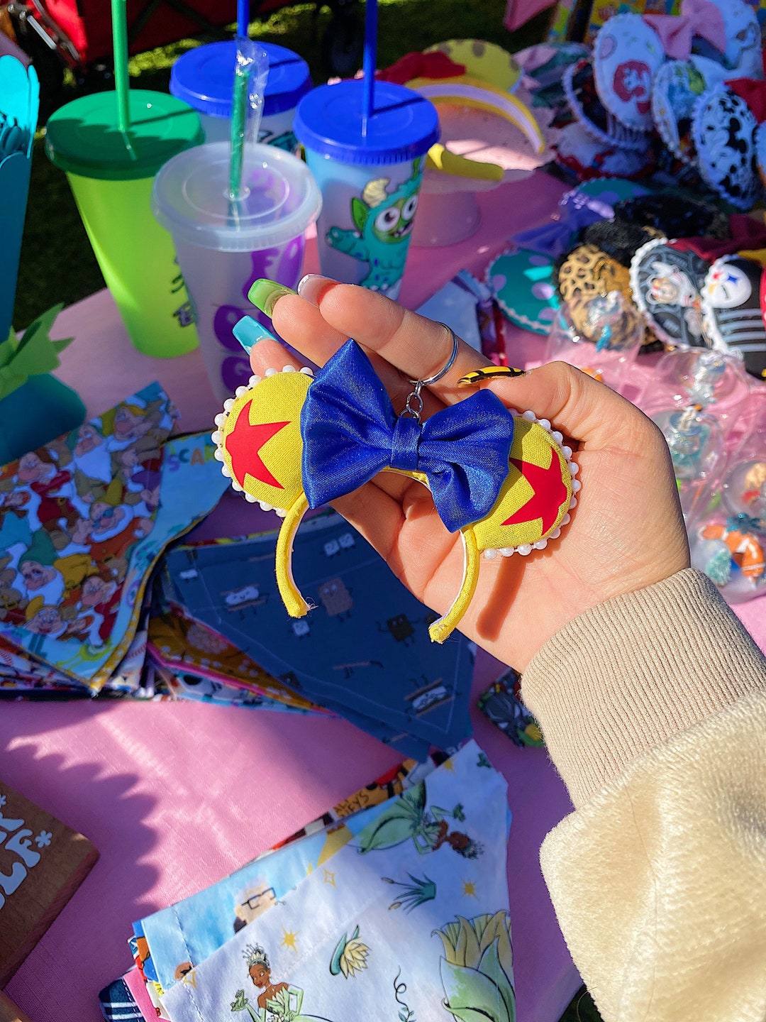 Pixar Ball Mickey Keychain | Pixar Keychain | Pixar Mickey Ears ...