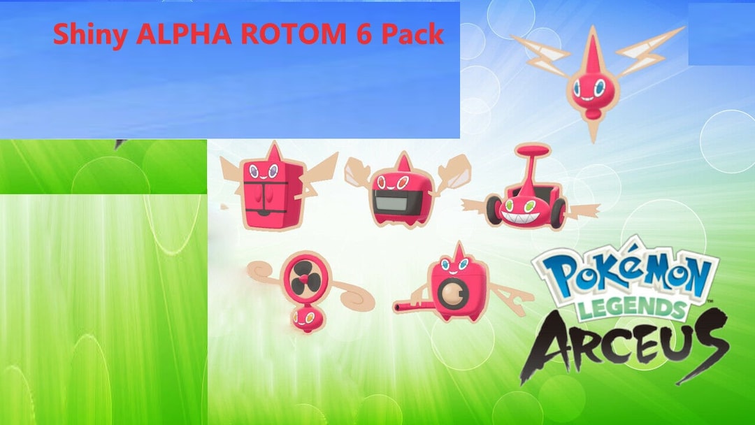 Pokemon Legends: Arceus / Shiny ALPHA Rotom Bundle 6pc / Best - Etsy