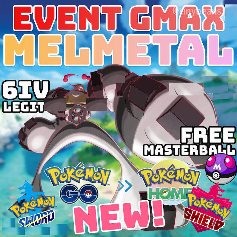 Pokemon Sword and Shield / Gmax Melmetal / Pokemon Home - Etsy
