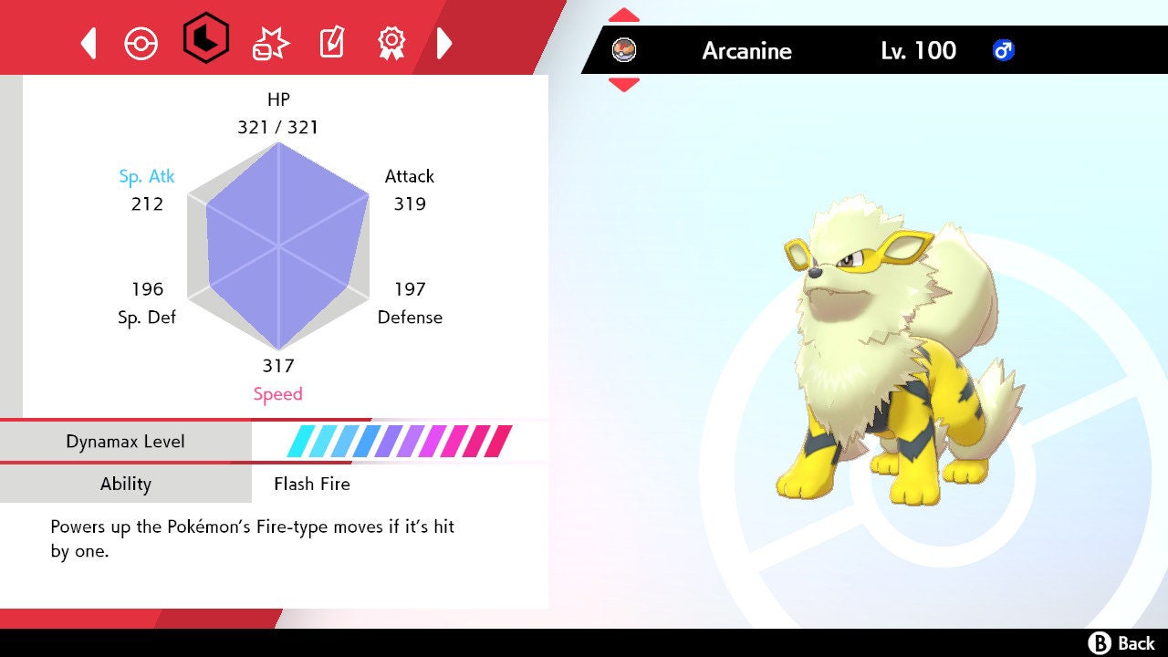 Shiny Arcanine Pokemon X