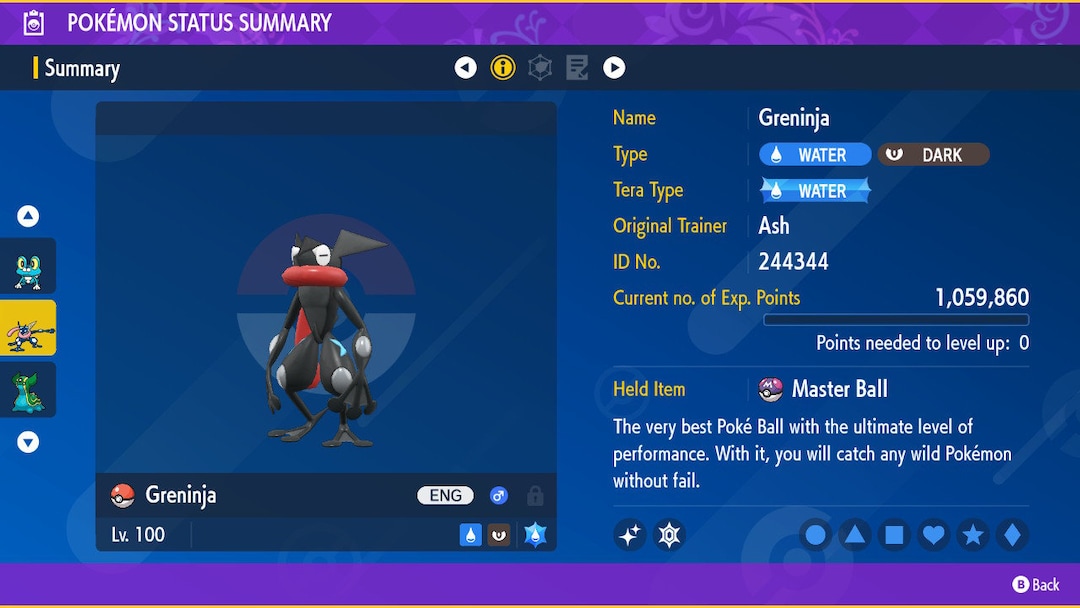 Pokemon Greninja Shiny