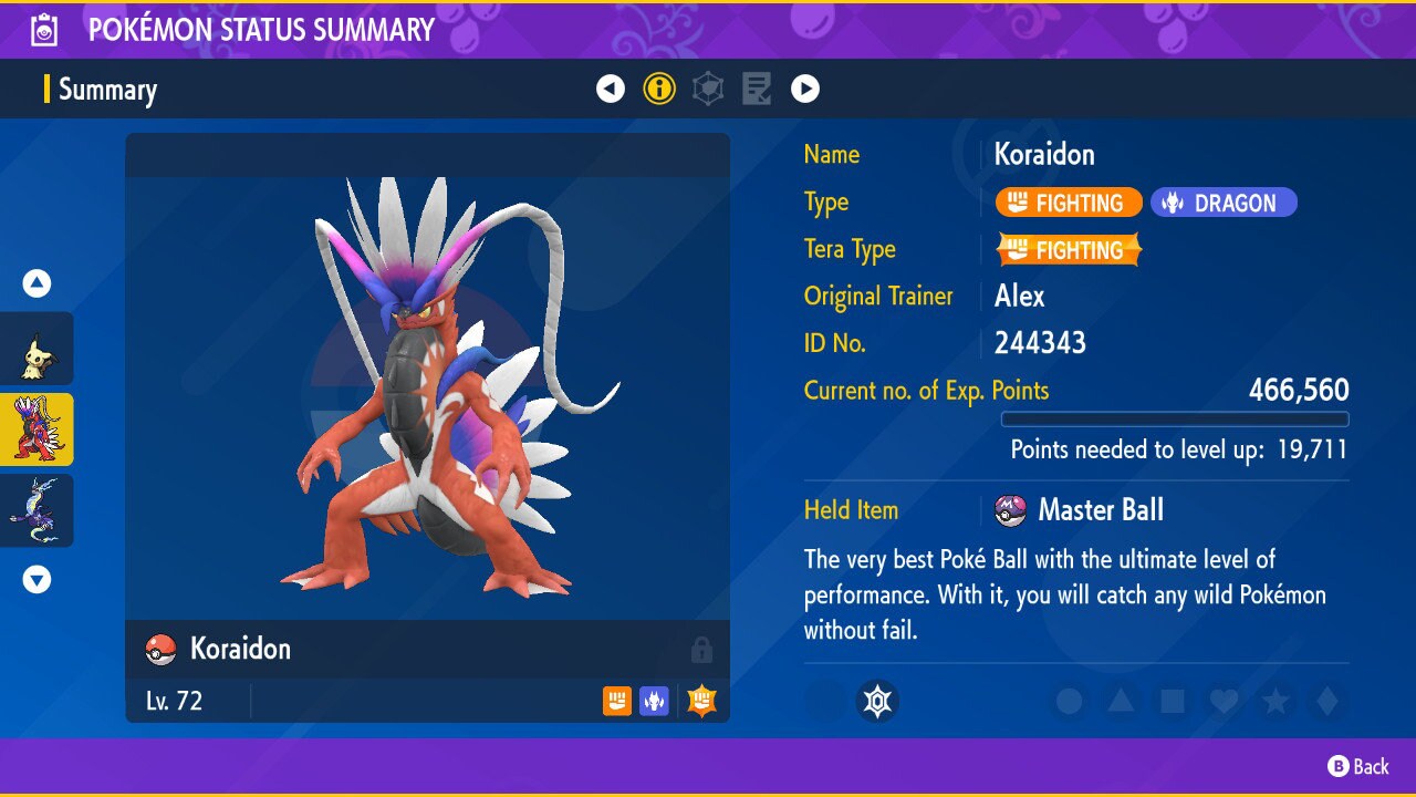 Pokemon Escarlata/Violeta / Koraidon / Nivel 100 / 6IV / tapa - Etsy España