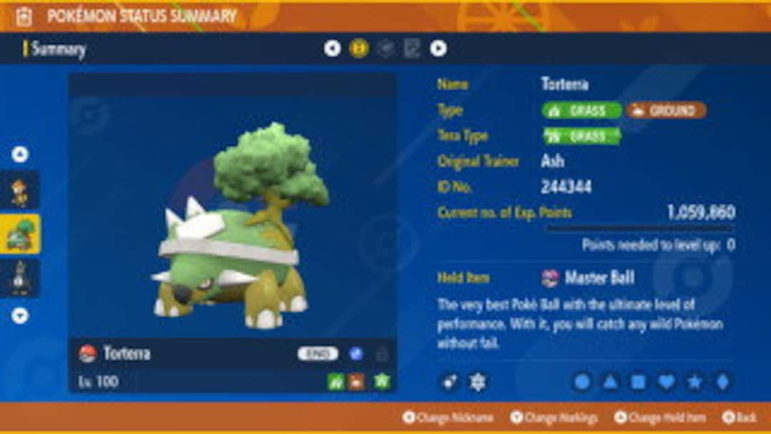 Pokemon Scarlet/violet / Shiny Torterra / Battle Ready / Level - Etsy