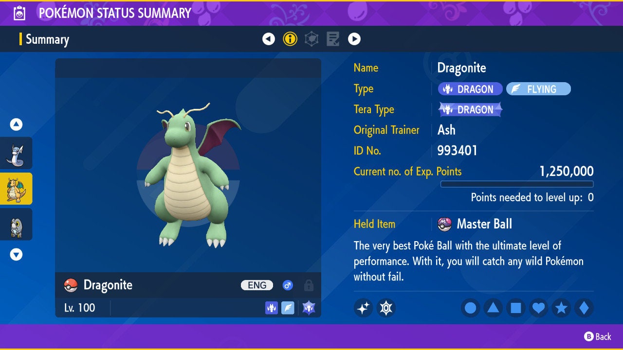 Pokemon Dragonite Shiny