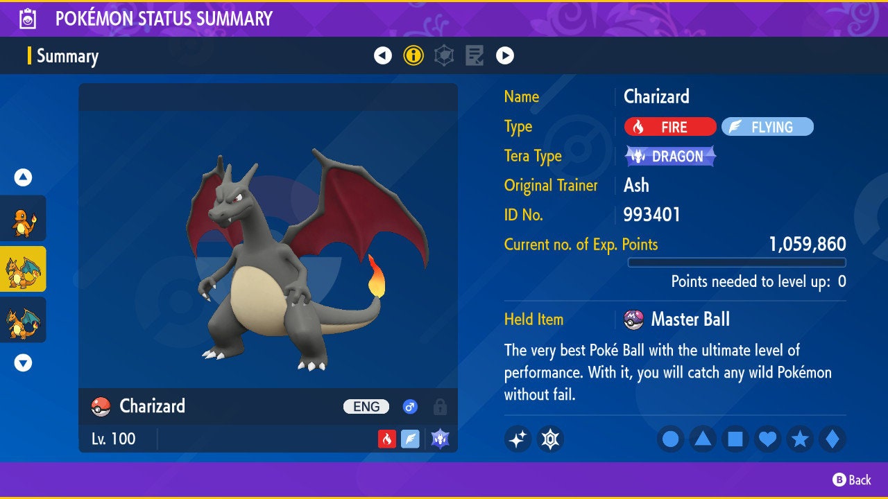 Pokemon Scarlet/violet / Shiny Charizard / 6iv Pokemon / Level - Etsy ...