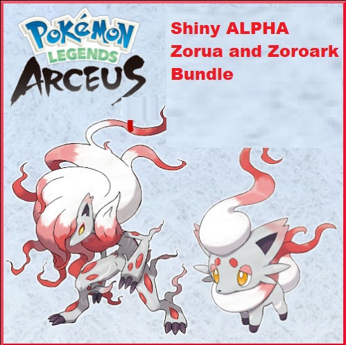 Pokemon Legends Arceus / Shiny ALPHA Zorua Zoroark Bundle / 2 | Etsy