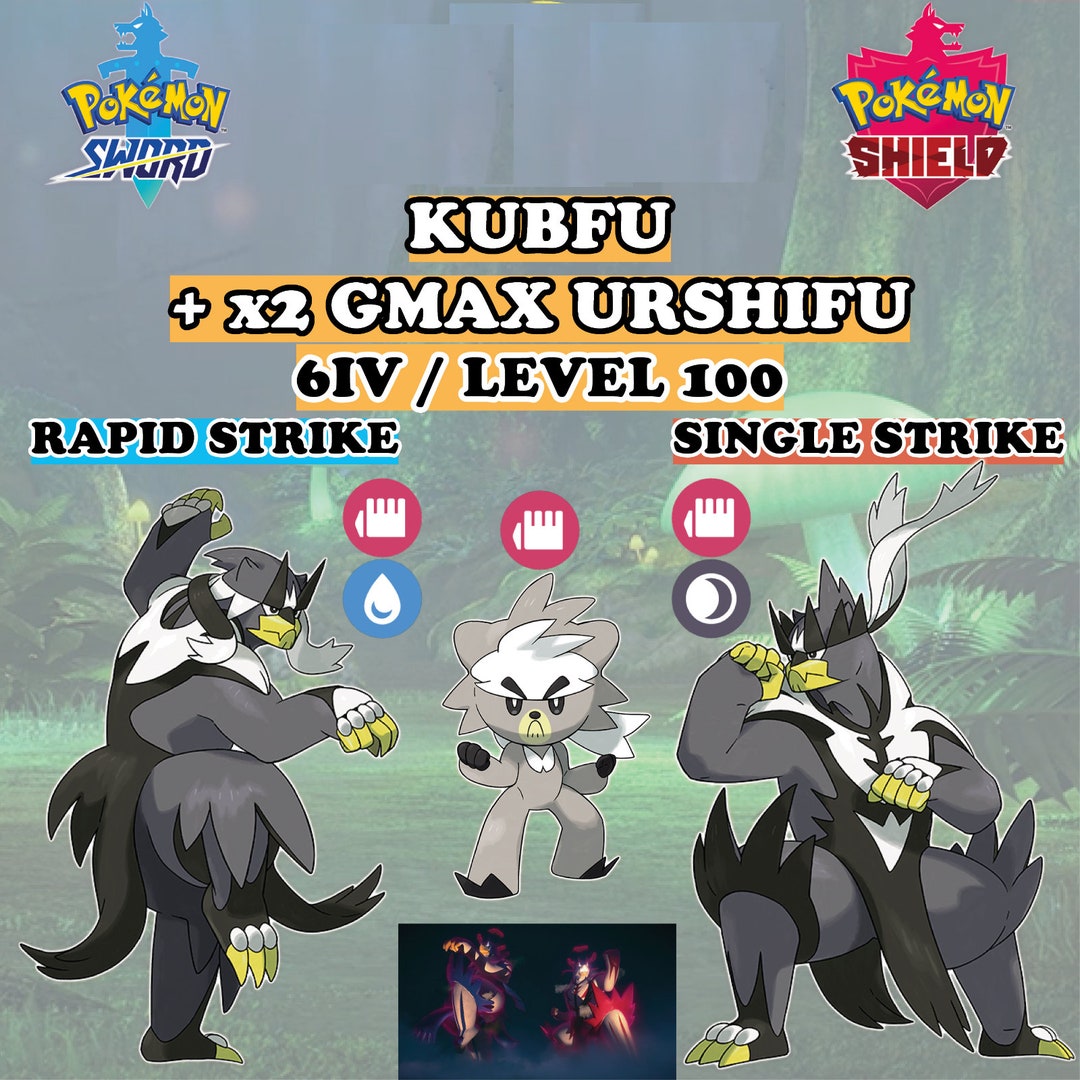 Pokemon Espada y Escudo / kubfu y 2x gmax rápido / ataque - Etsy España