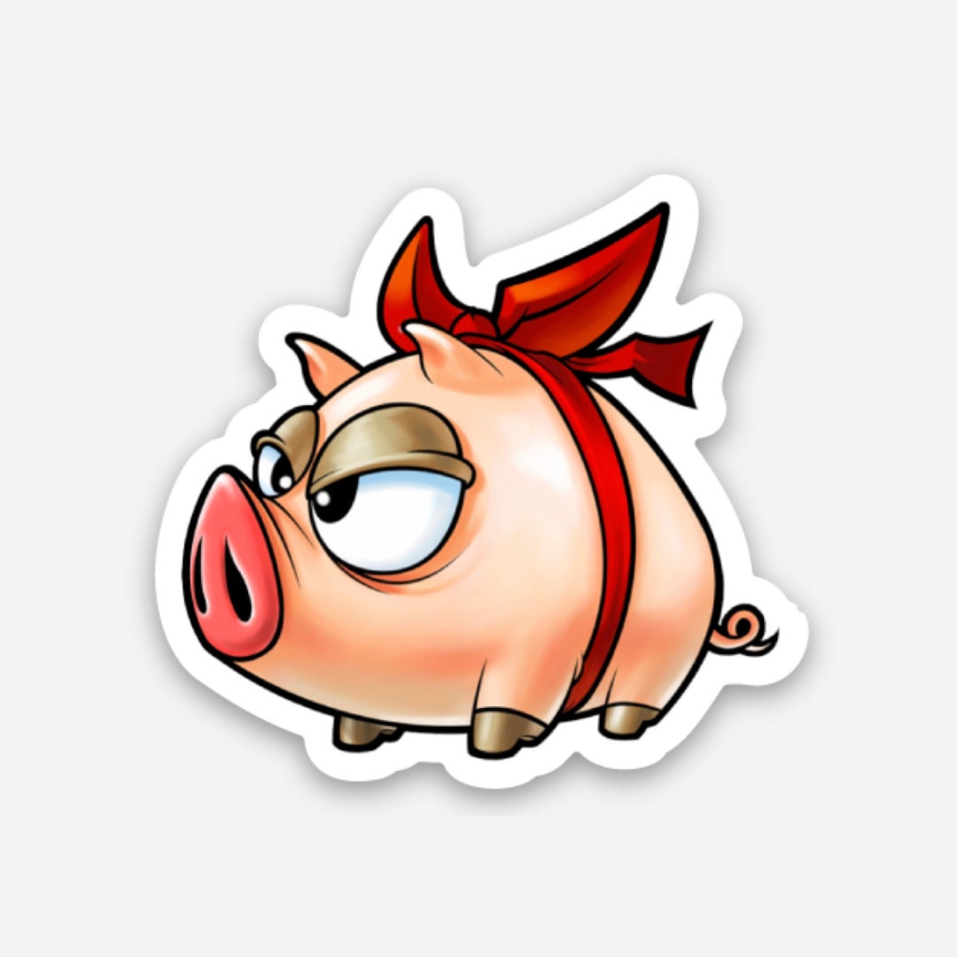Maplestory Ribbon Pig Sticker - Etsy